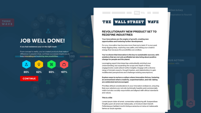 ThinkWave - Digitaal bordspel voor ontwikkelingsreizen - Enversed Studios